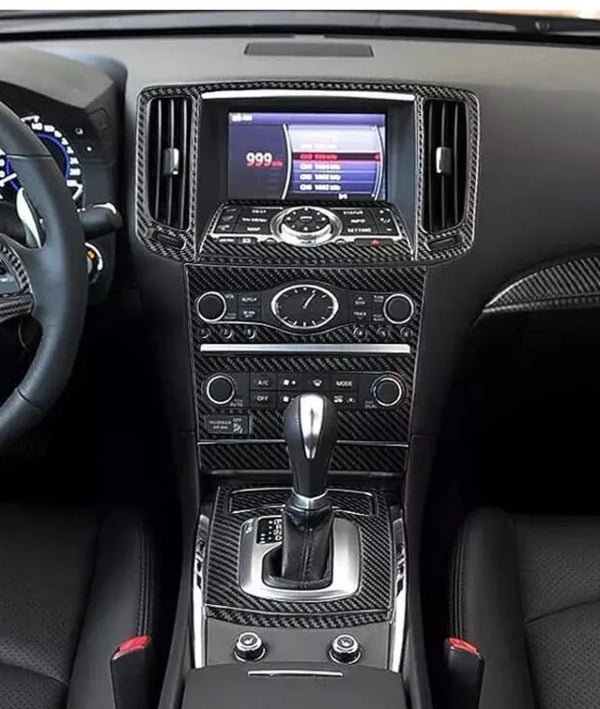 24Pcs Real Carbon Fiber Full Interior Kit Dash Trim For Infiniti G35 G