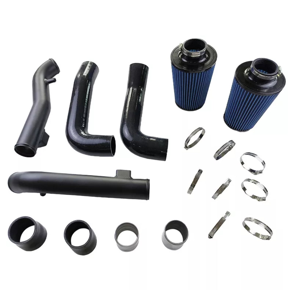 Dual front mount Cold Air Black Intake Kit+Blue Air Filte...