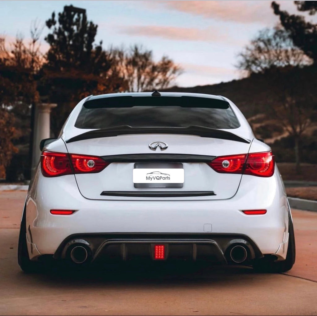 2014-2017 INFINITI Q50 REAL CARBON FIBER REAR BUMPER DIFF...