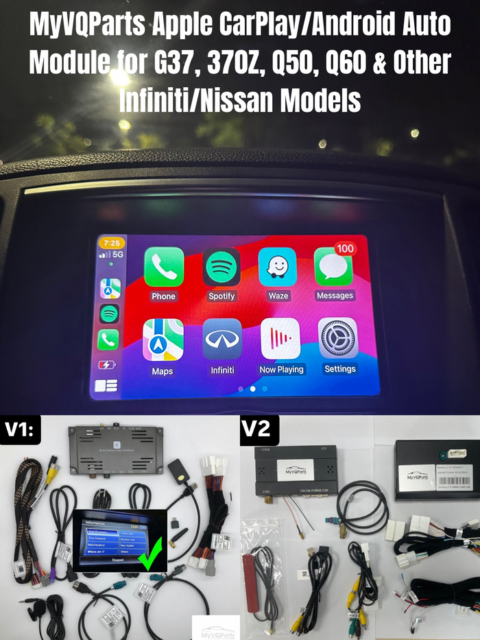 MyVQParts Apple CarPlay/Android Auto Module for G37, 370Z, Q50, Q60