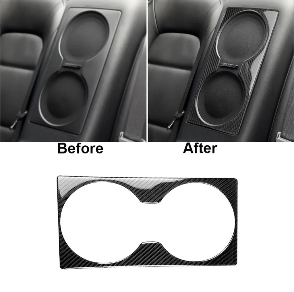 Carbon Fiber Rear Seat Loudspeaker Cover Trim For Nissan GT-R R35 2009