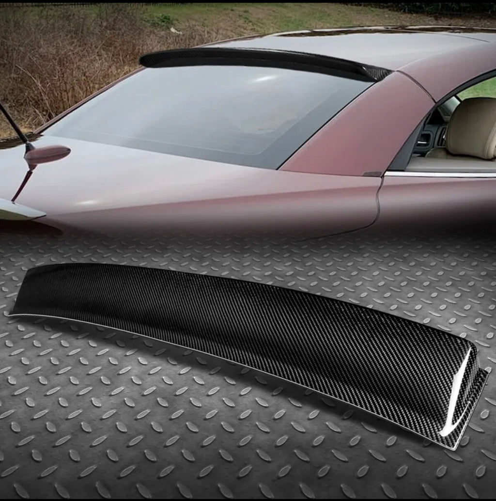 FOR 08-13 INFINITI G37 COUPE CARBON FIBER REAR WINDSHIELD WINDOW ROOF